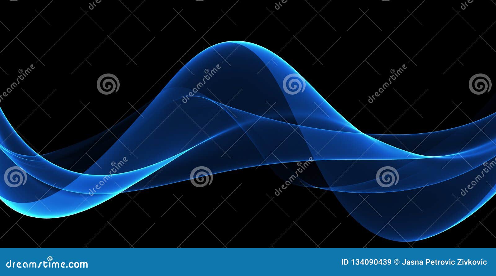 Abstract Soft Color Blue Wave Background Stock Illustration ...