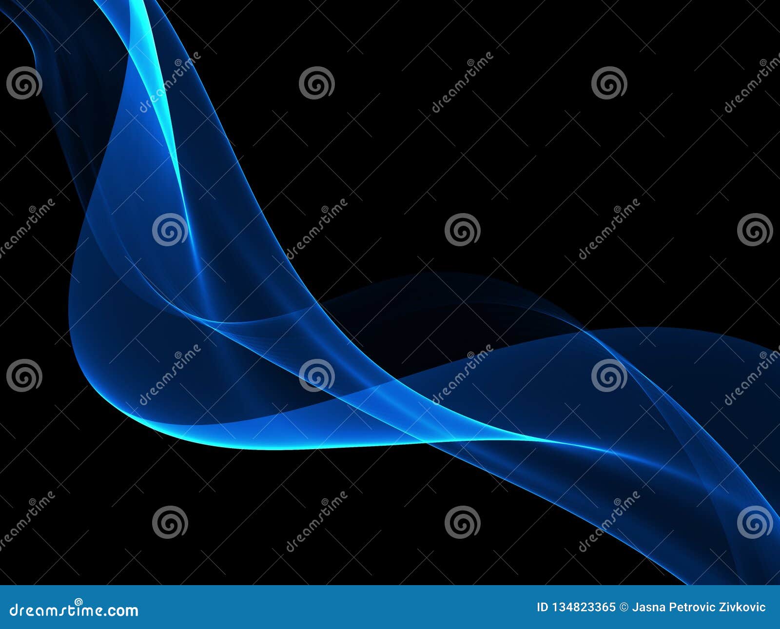 Abstract Soft Color Blue Wave Background Stock Illustration ...