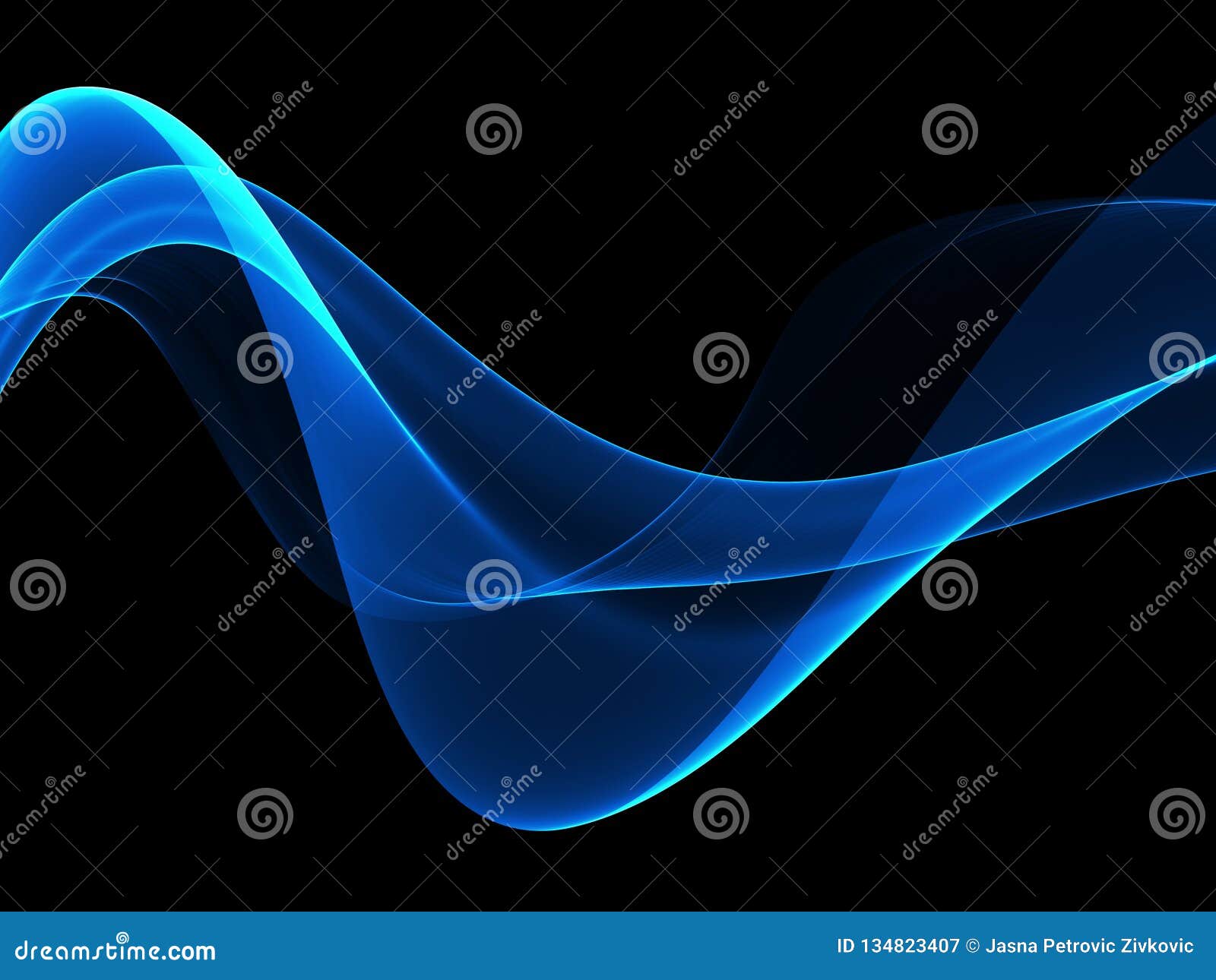 Abstract Soft Color Blue Wave Background Stock Illustration ...