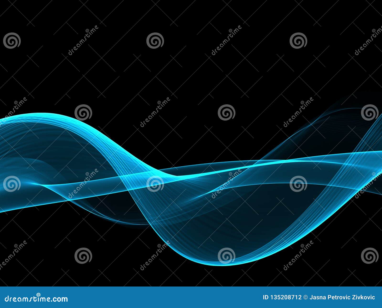 Abstract Soft Color Blue Wave Background Stock Illustration ...