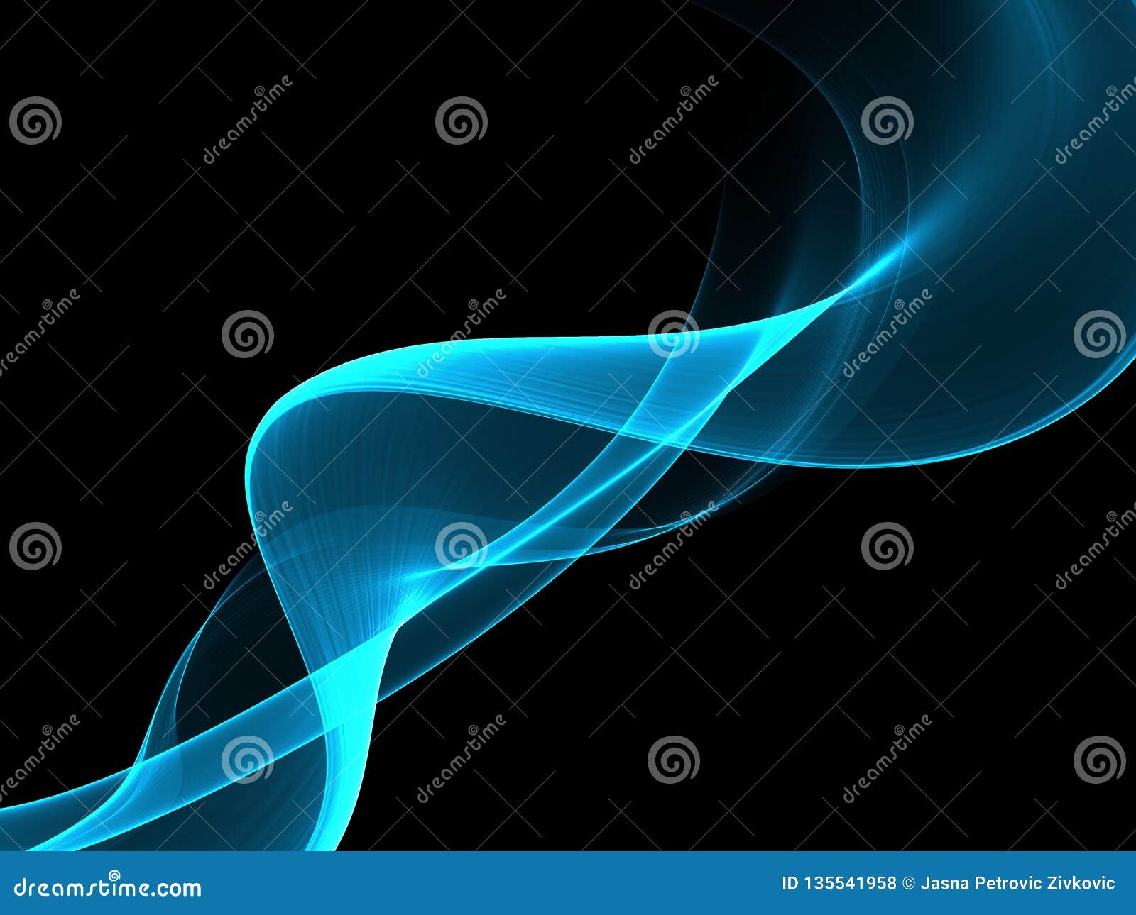 Abstract Soft Color Blue Wave Background Stock Illustration ...