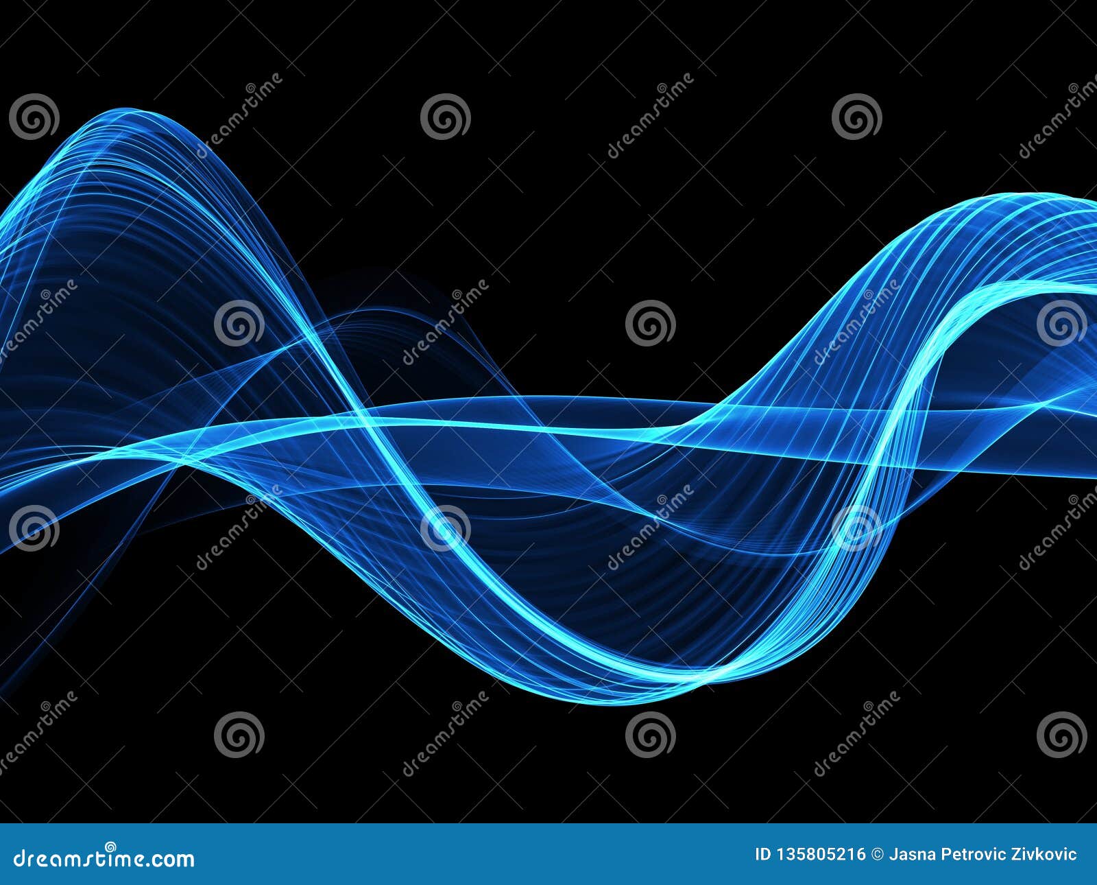 Abstract Soft Color Blue Wave Background Stock Illustration ...
