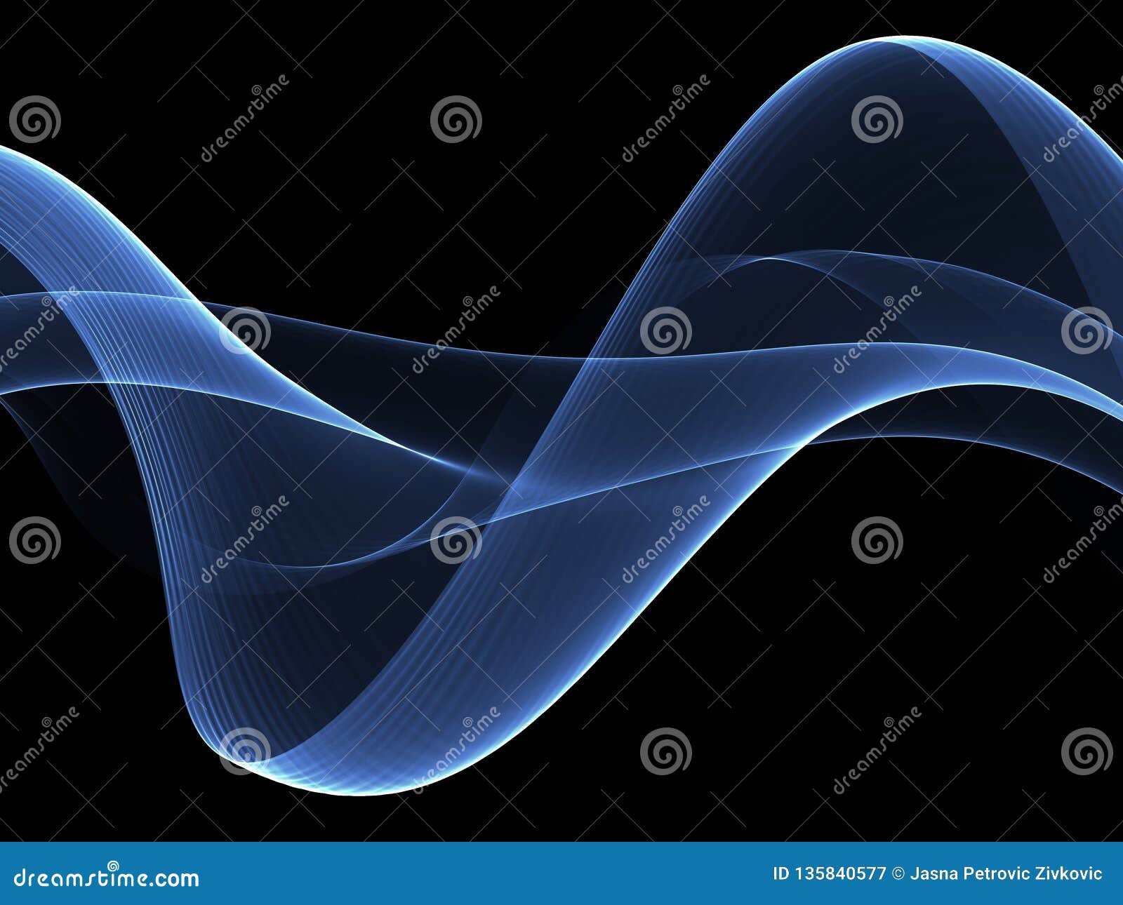 Abstract Soft Color Blue Wave Background Stock Illustration ...