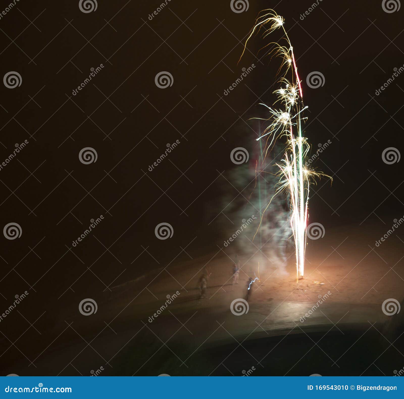 Abstract/soft Focus Image of People on a Beach Lighting Fireworks Stock ...