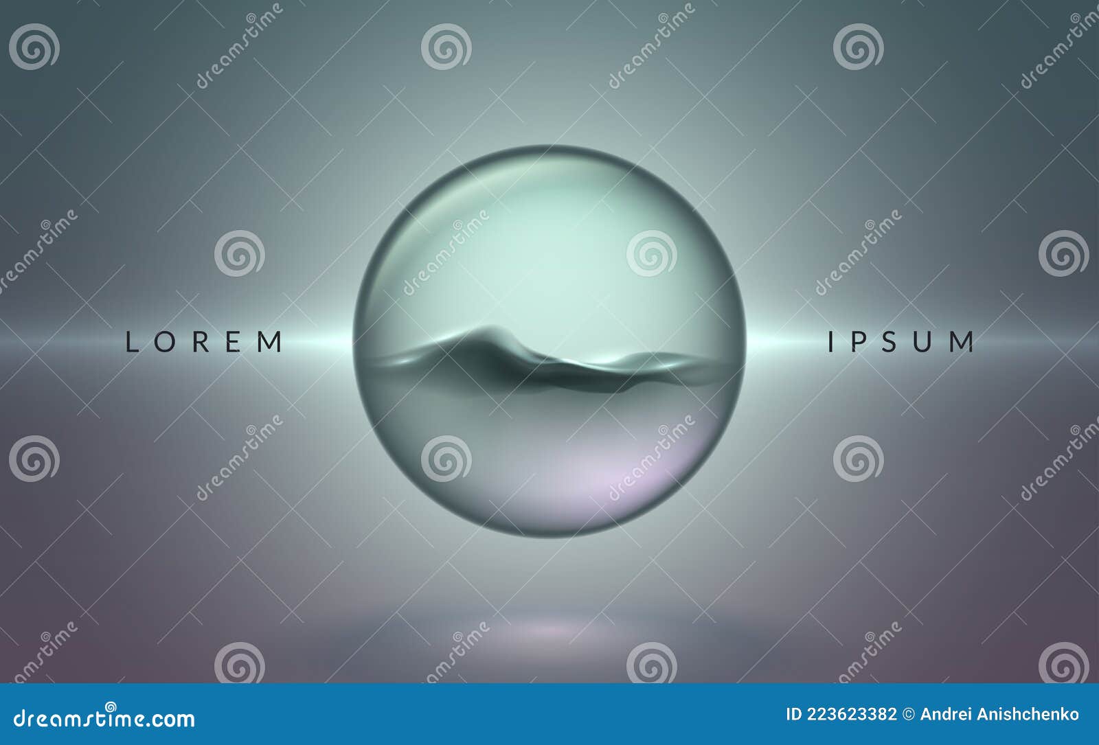 Abstract Soft Light Liquid Sphere Background Stock Vector ...