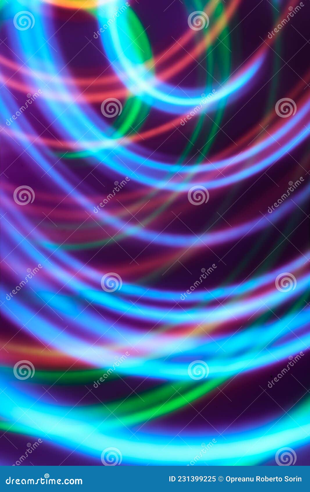 Abstract Soft Motion Light in the Dark Stock Image - Image of defocus ...