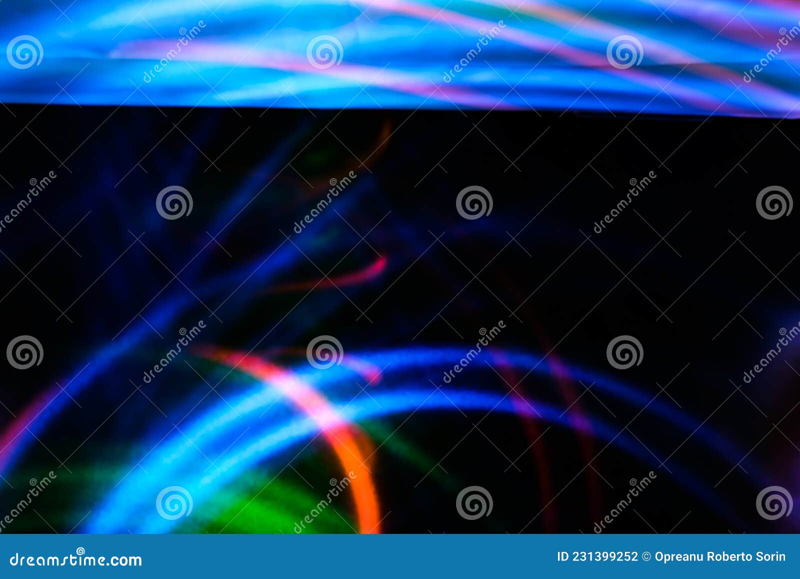 Abstract Soft Motion Light in the Dark Stock Photo - Image of fiber ...
