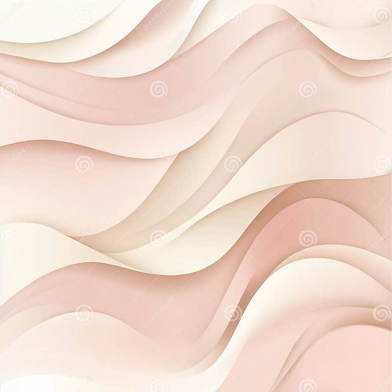 Abstract Soft Pastel Wavy Pattern in Smooth Flowing Lines Creating ...