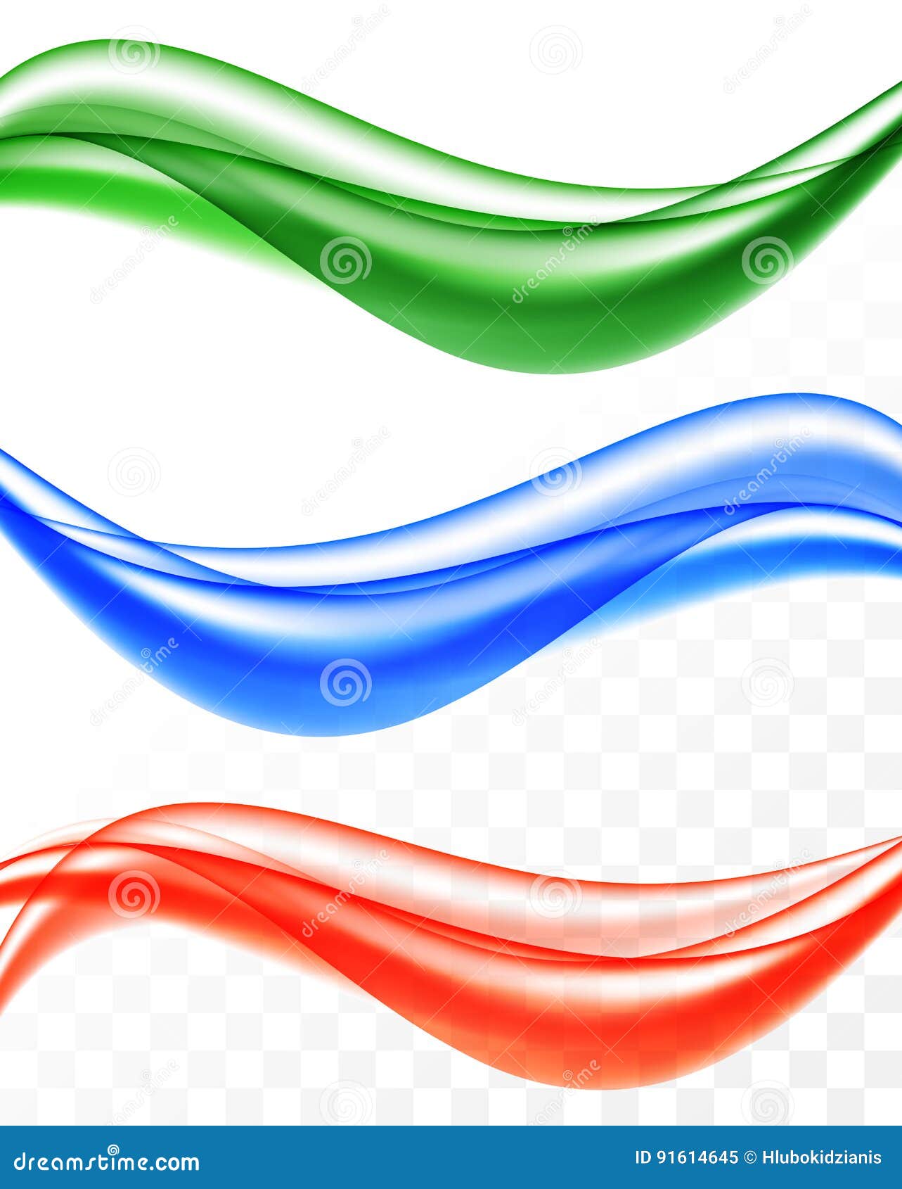 Abstract Soft Smooth Wavy Lines Set Stock Vector - Illustration of ...