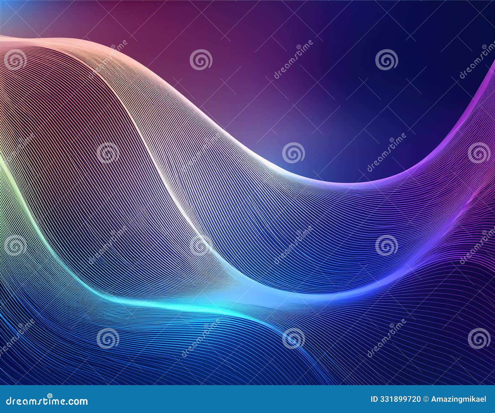 Abstract Soft Waves in Cool Tones Gentle, Fluid, and Calming Background ...