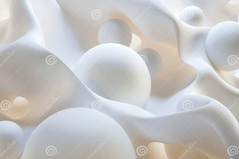 Abstract Soft White Shapes Background Stock Photo - Image of tranquil ...