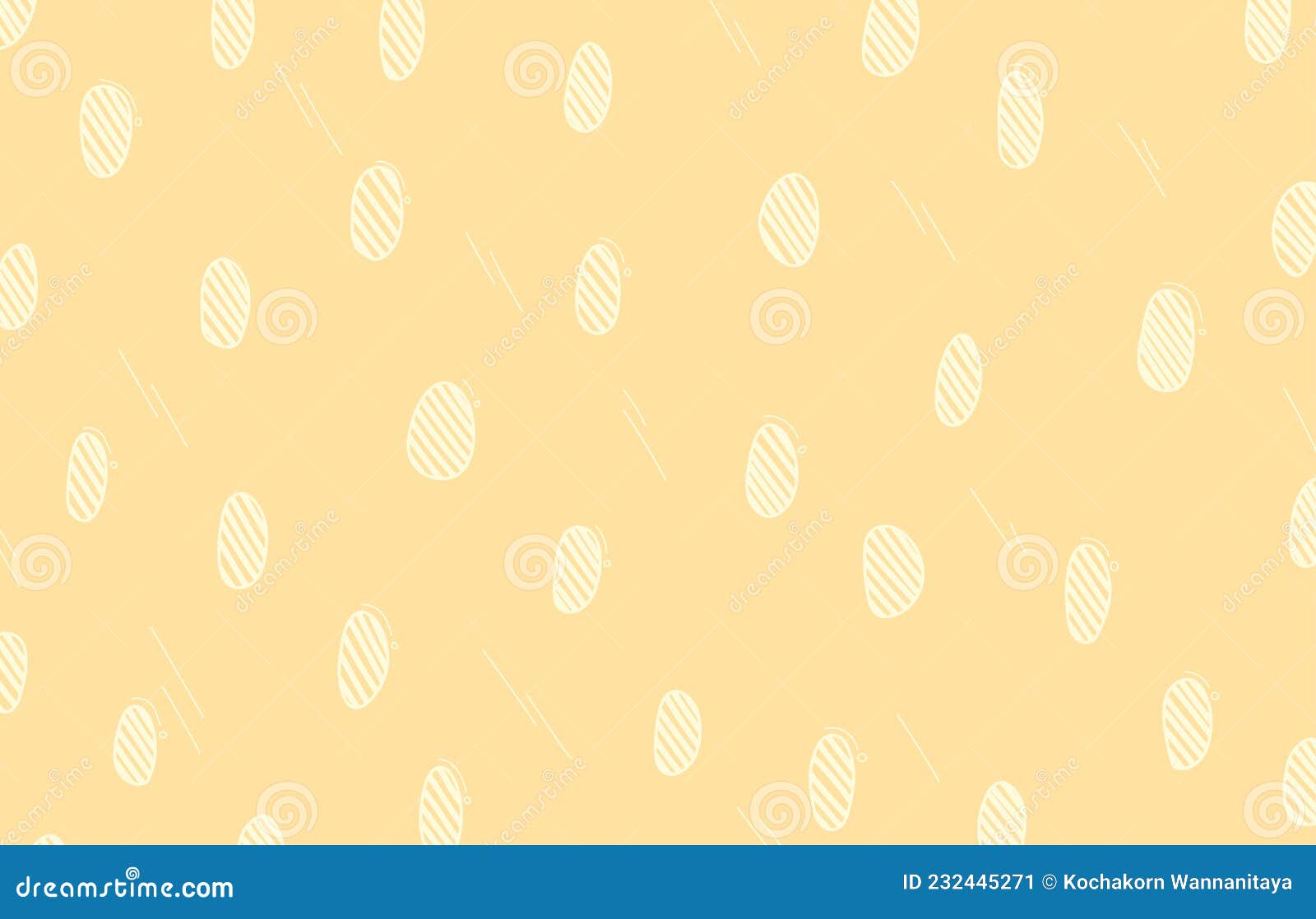 Abstract Soft Yellow Color Design with Doodle Circles Pattern ...