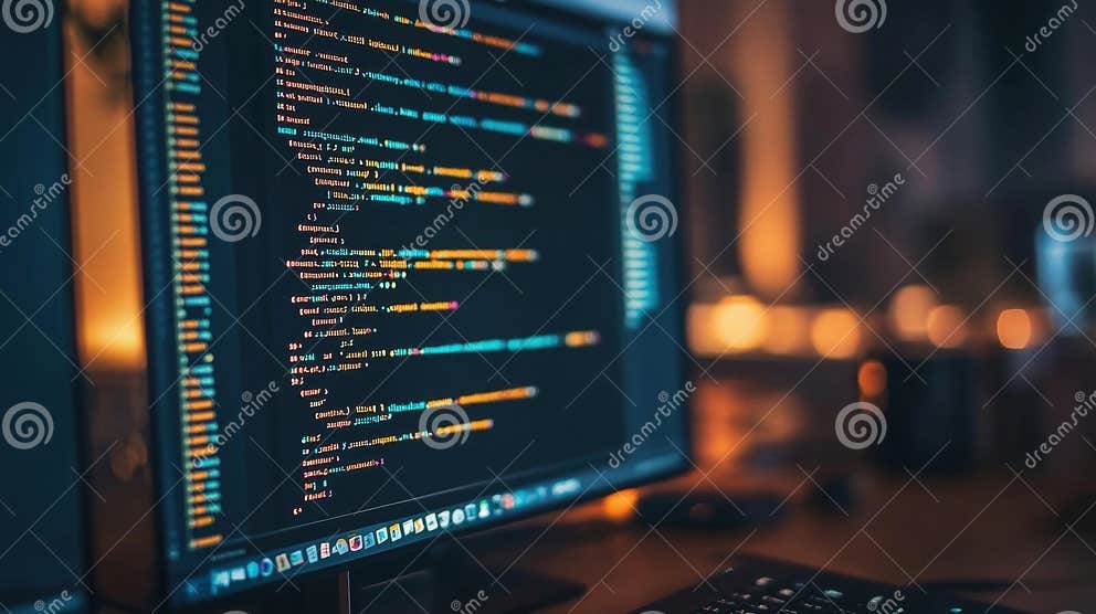 Abstract Software Development Background with Programming Code Design ...