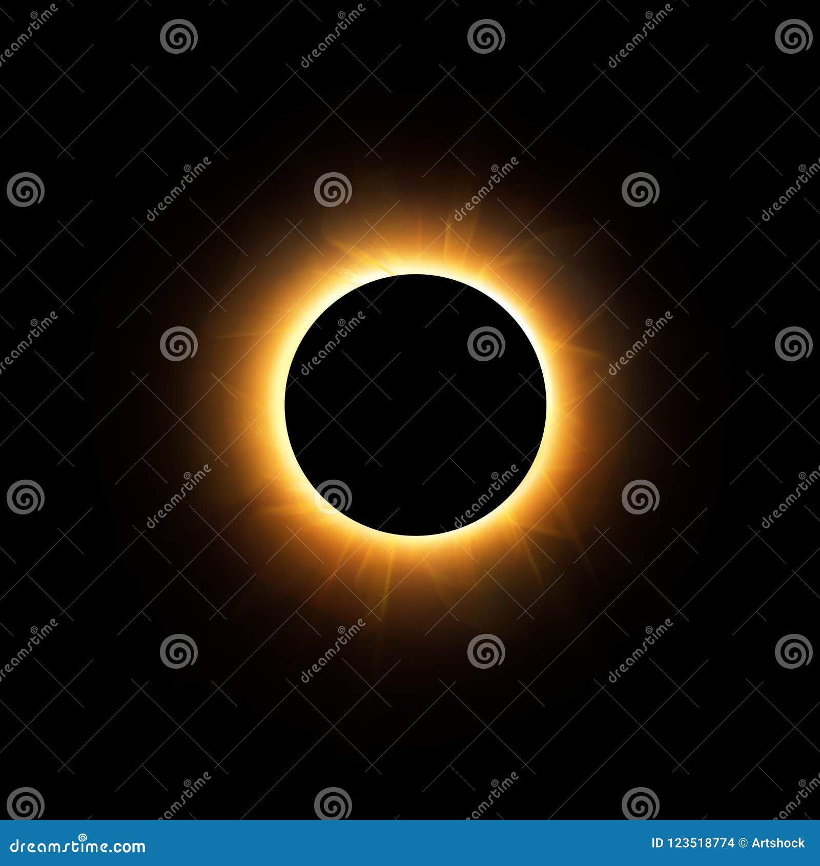 Solar Eclipse Illustration stock illustration. Illustration of ...