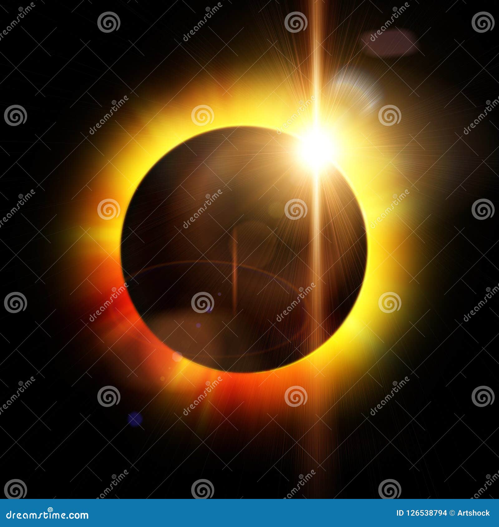 Solar Eclipse Illustration stock illustration. Illustration of ...