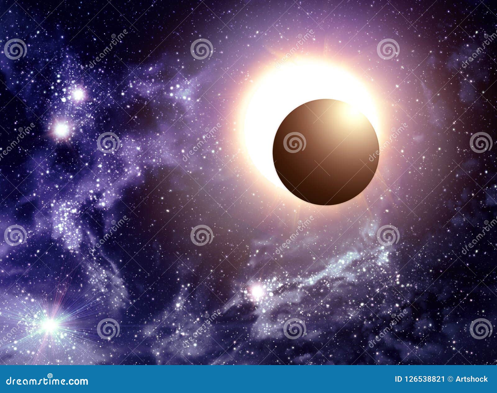 Solar Eclipse Illustration stock illustration. Illustration of surface ...