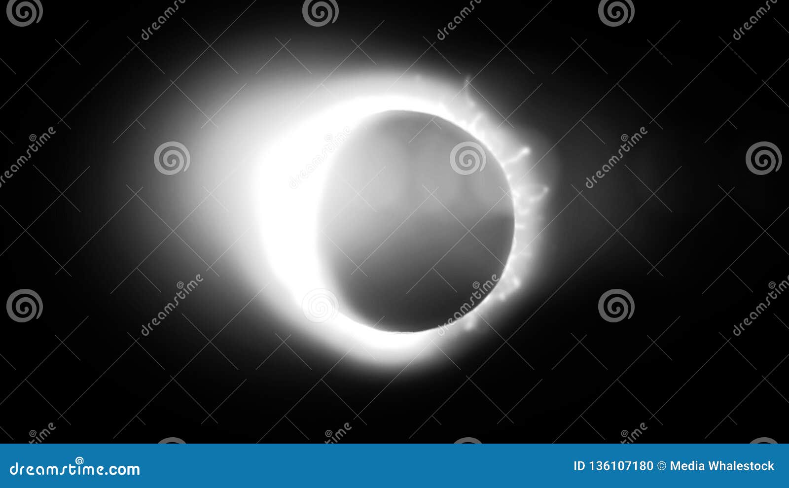 Abstract Solar Eclipse Caused by a Lunar Event with Ring of Fire on ...