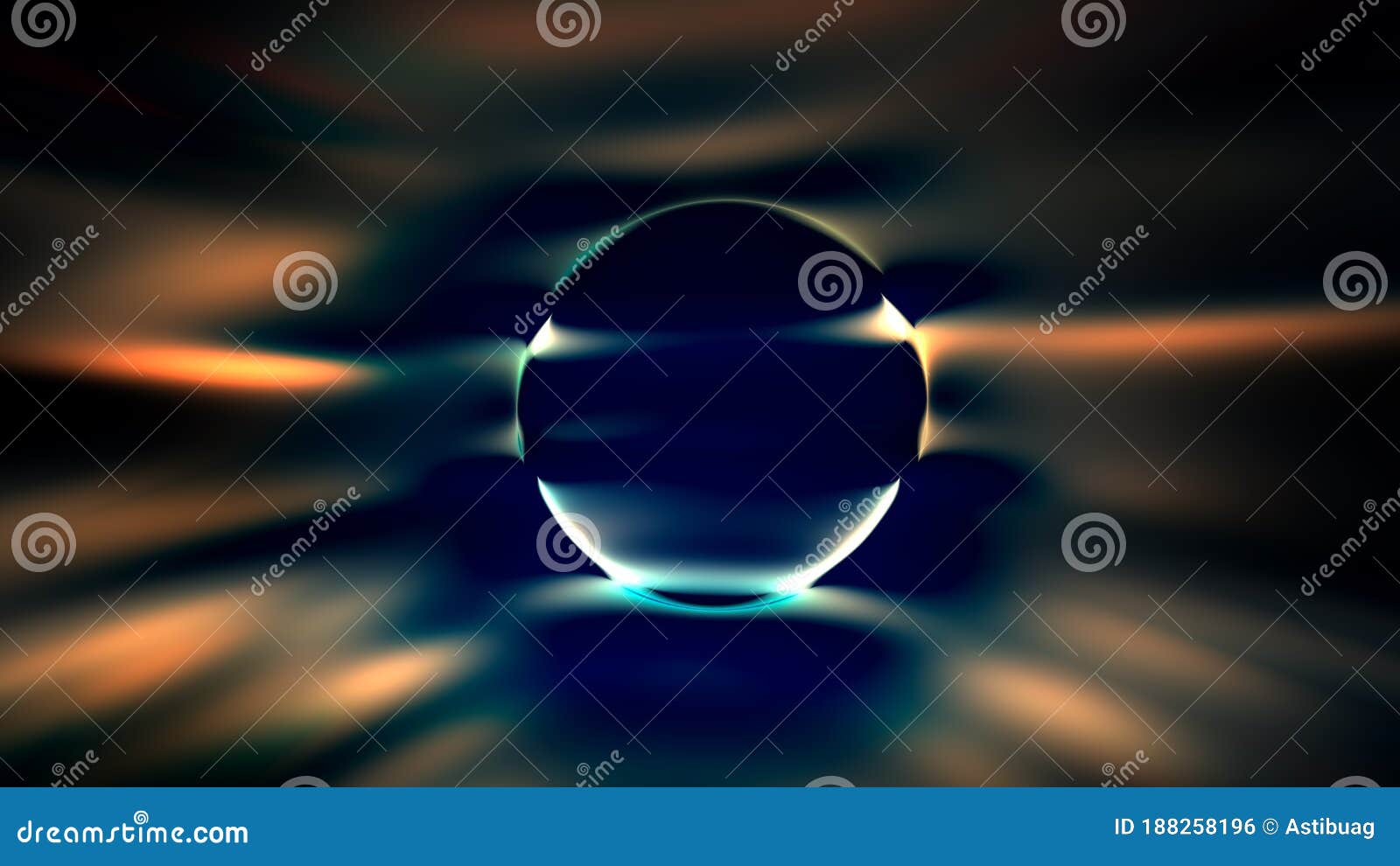 Abstract Solar Eclipse. Imaginary Outer Space Background. Glowing ...