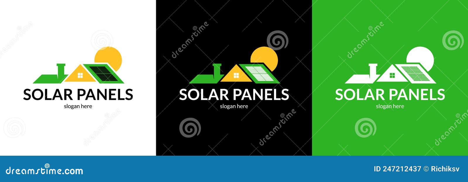 Abstract Solar Panels Installation Logo Stock Vector - Illustration of ...