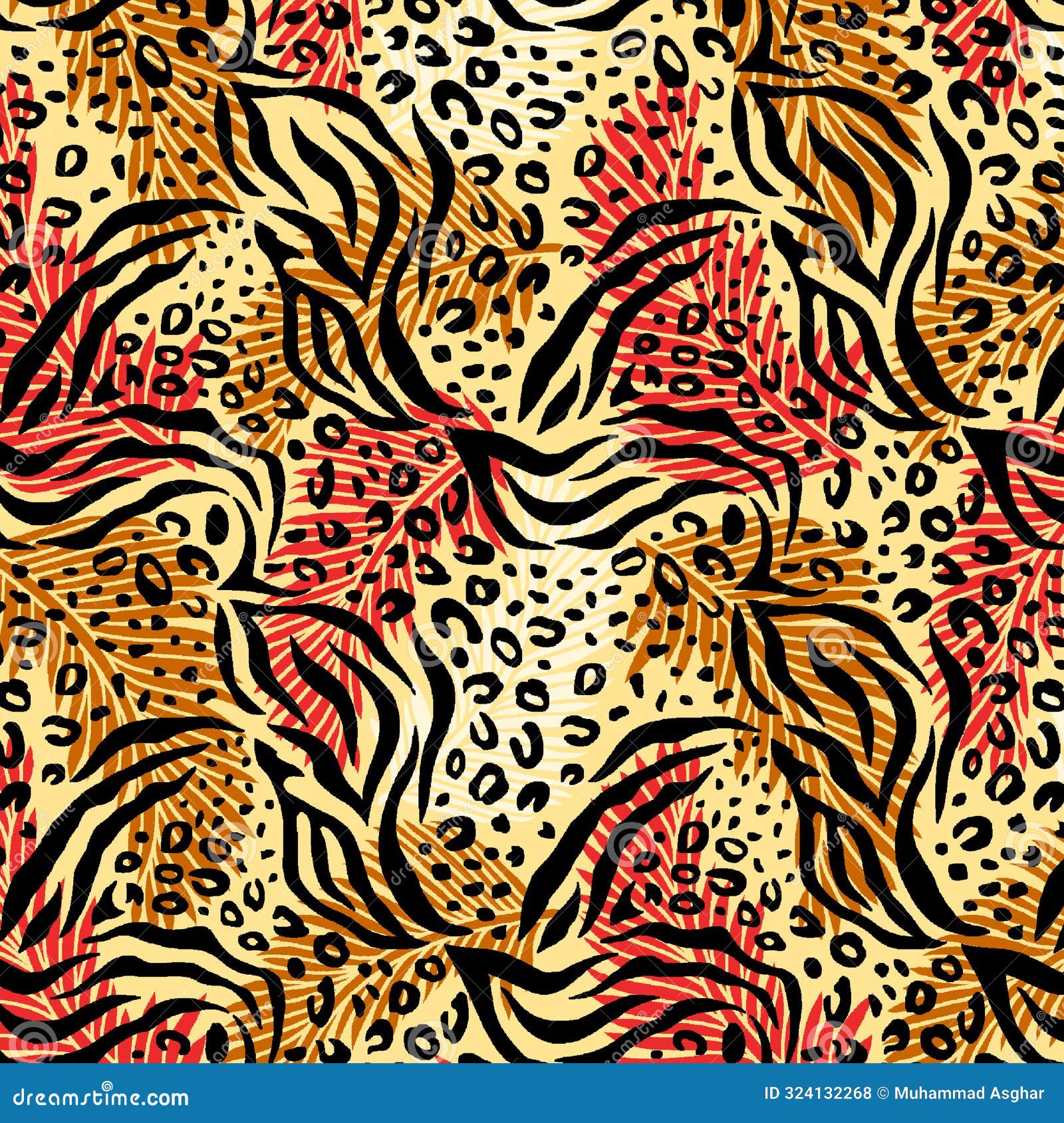 Abstract a Solid Batik Flowers Arrangement with Medium Color, All Over ...