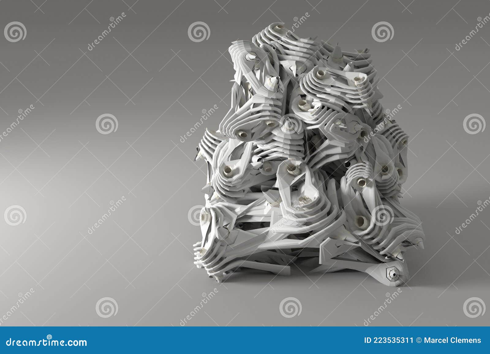 Abstract solid fractal stock illustration. Illustration of simple ...