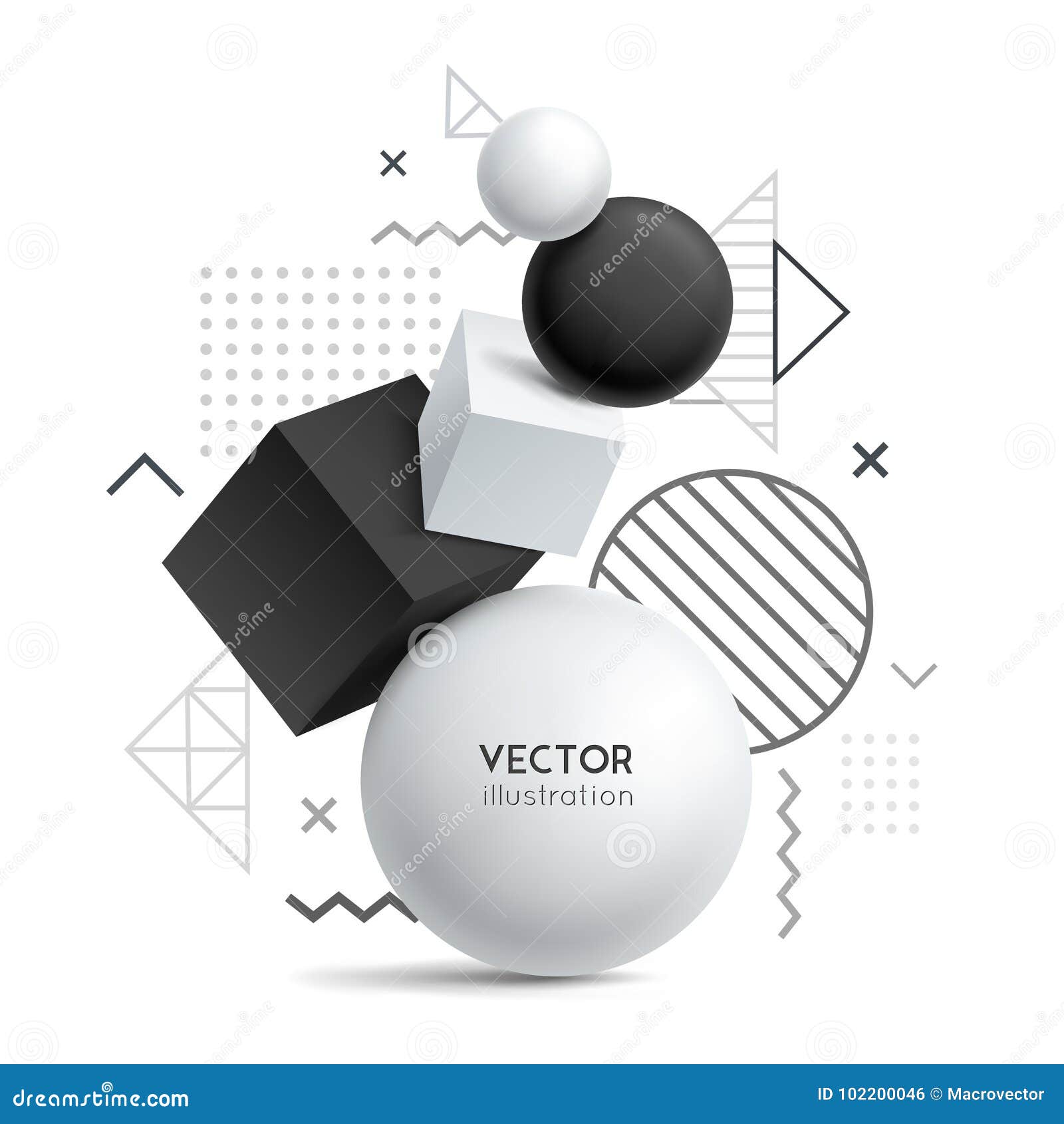 Abstract Solid Geometry Background Stock Vector - Illustration of print ...