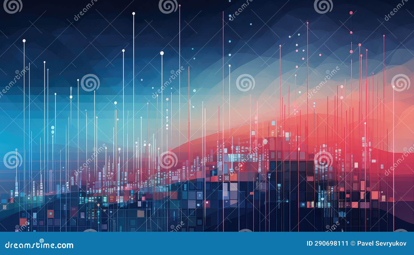 Abstract Sorting Algorithm Data Stock Illustration Illustration Of