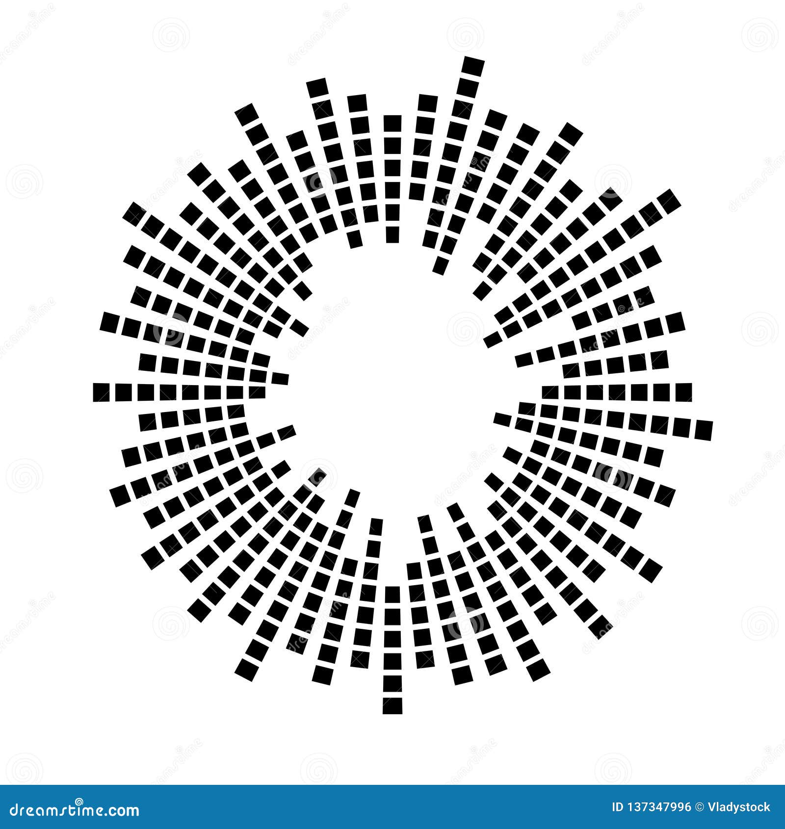 Abstract Sound Audio Waves, Equalizer Wave Circle Stock Vector ...