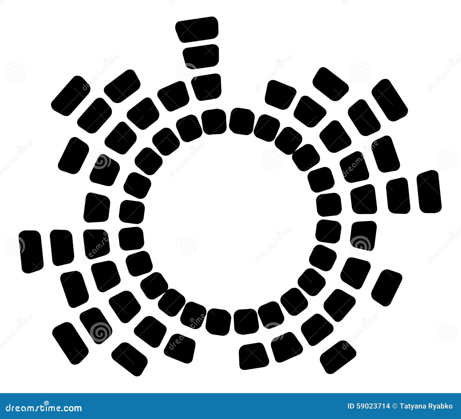 Abstract the Sound in a Circle Stock Illustration - Illustration of ...