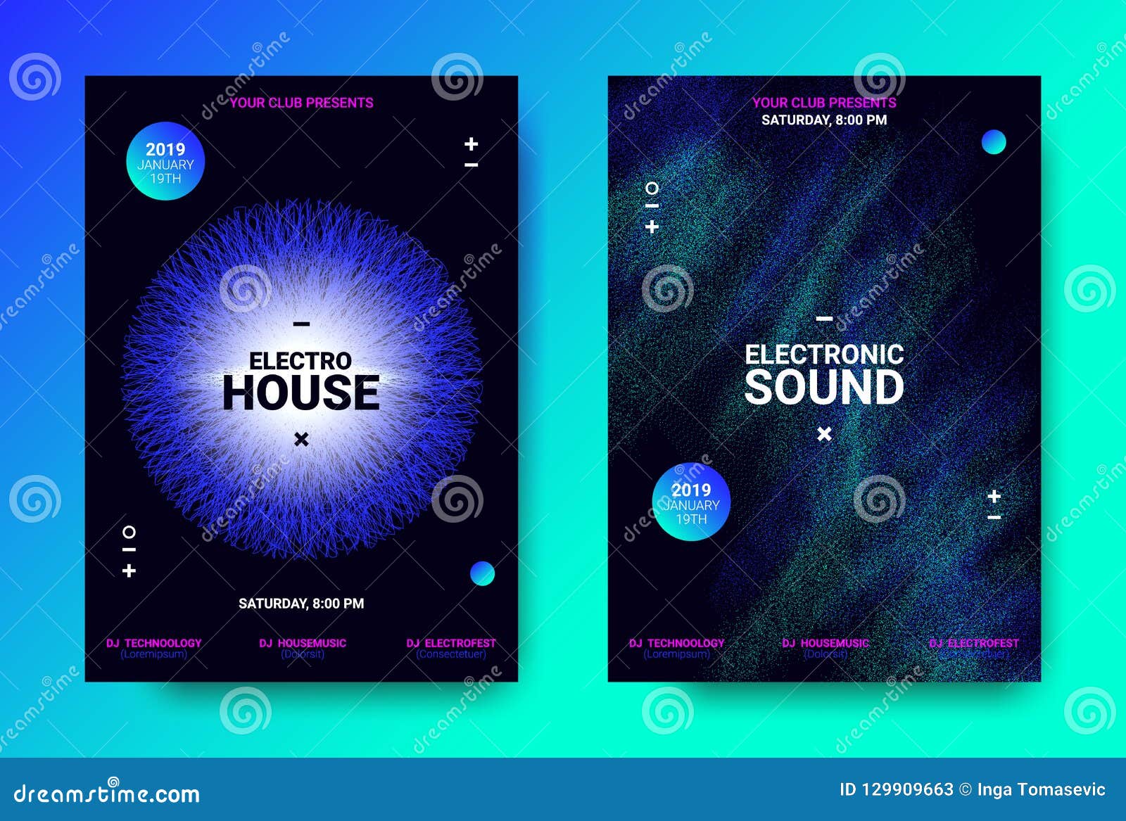 Electronic Sound Wave Poster Concept. Stock Vector - Illustration of ...