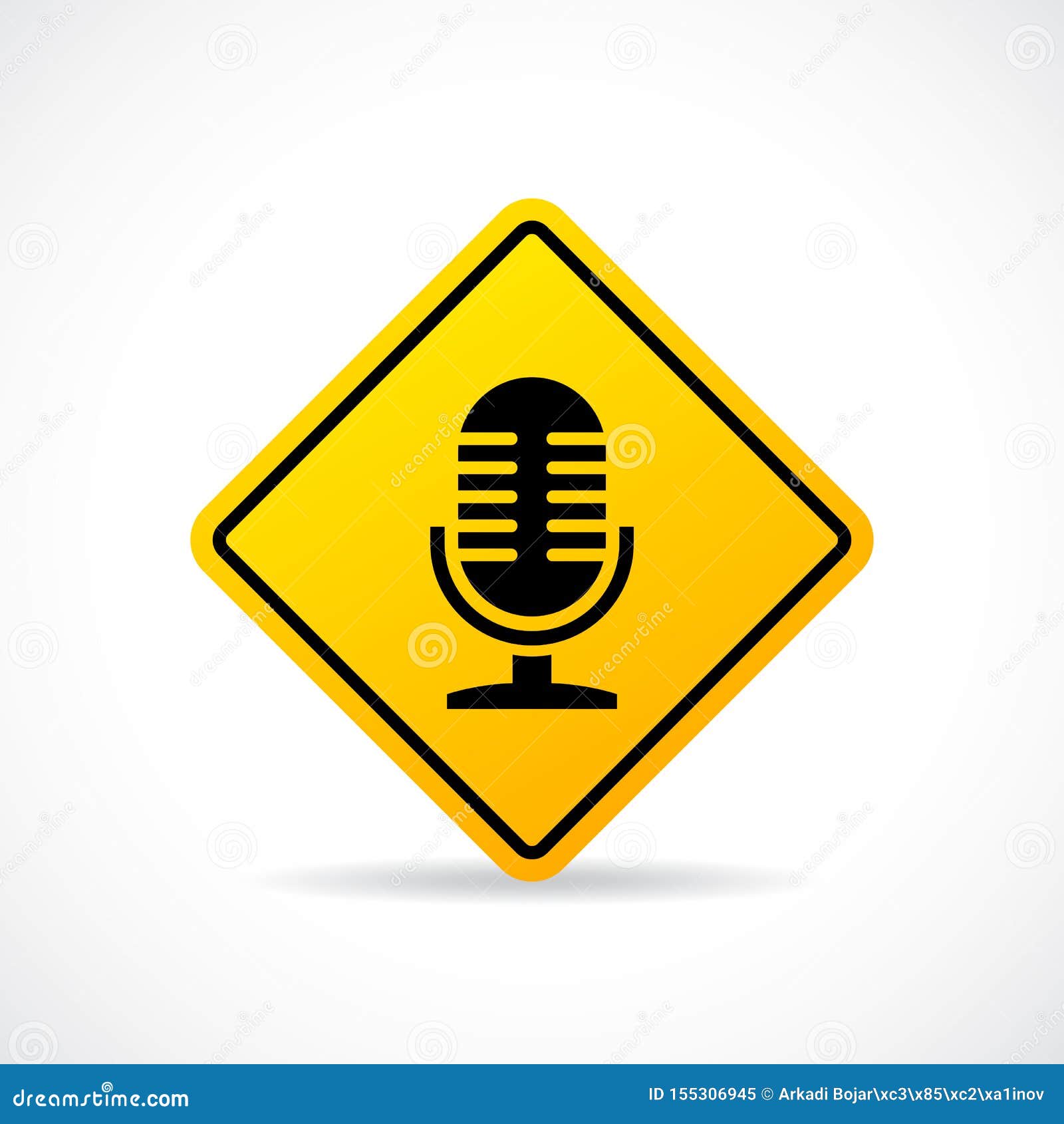 Sound recorder sign stock vector. Illustration of command - 155306945