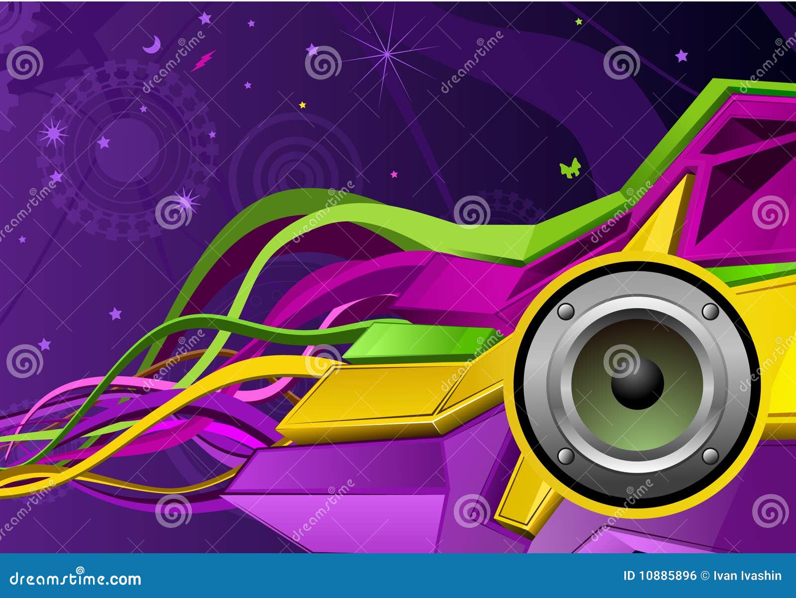 Abstract sound speaker stock illustration. Illustration of sound - 10885896