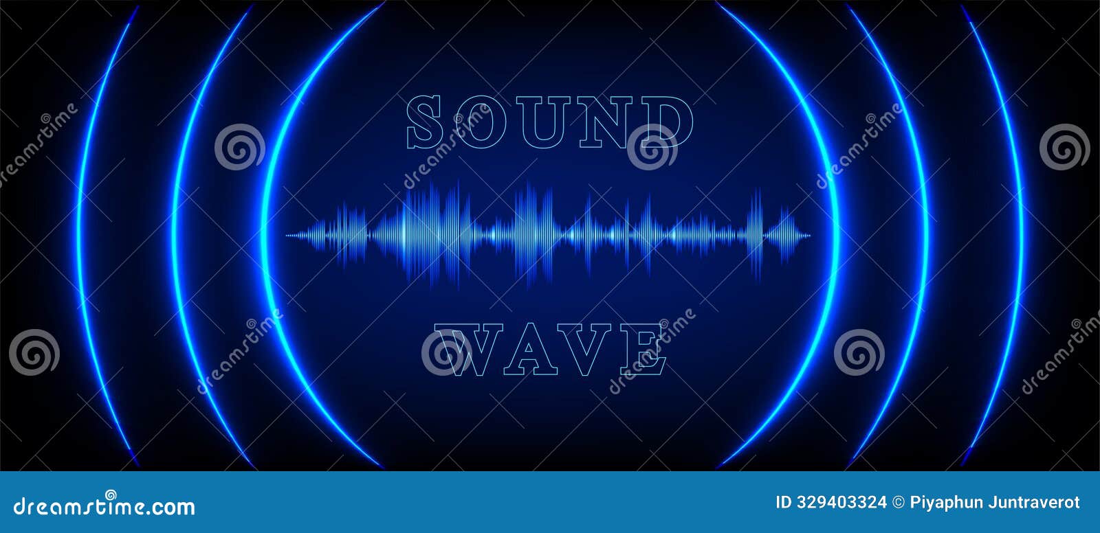 Abstract Sound Wave Blue Digital Frequency Wavelength Graphic Design ...