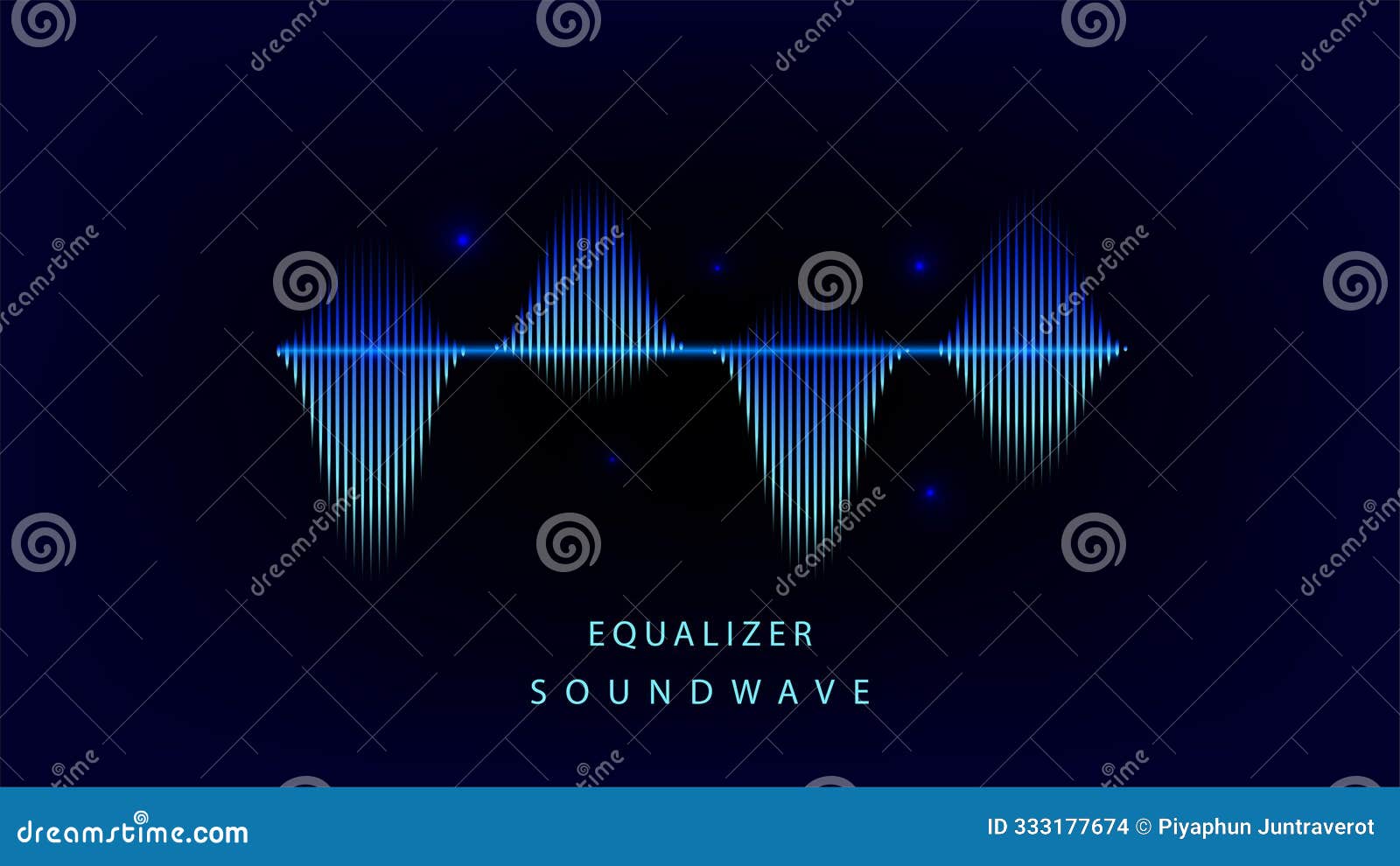 Abstract Sound Wave Blue Digital Frequency Wavelength Graphic Design ...