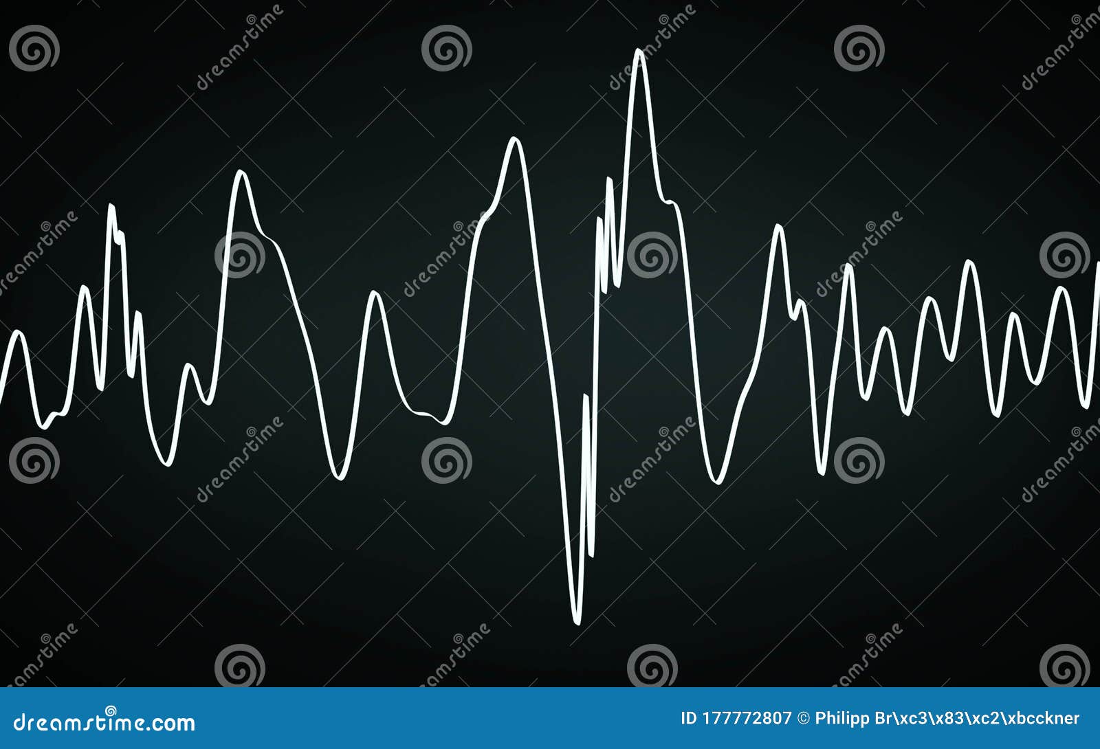 Abstract Sound Wave Digital Background Visualization Light on Dark ...