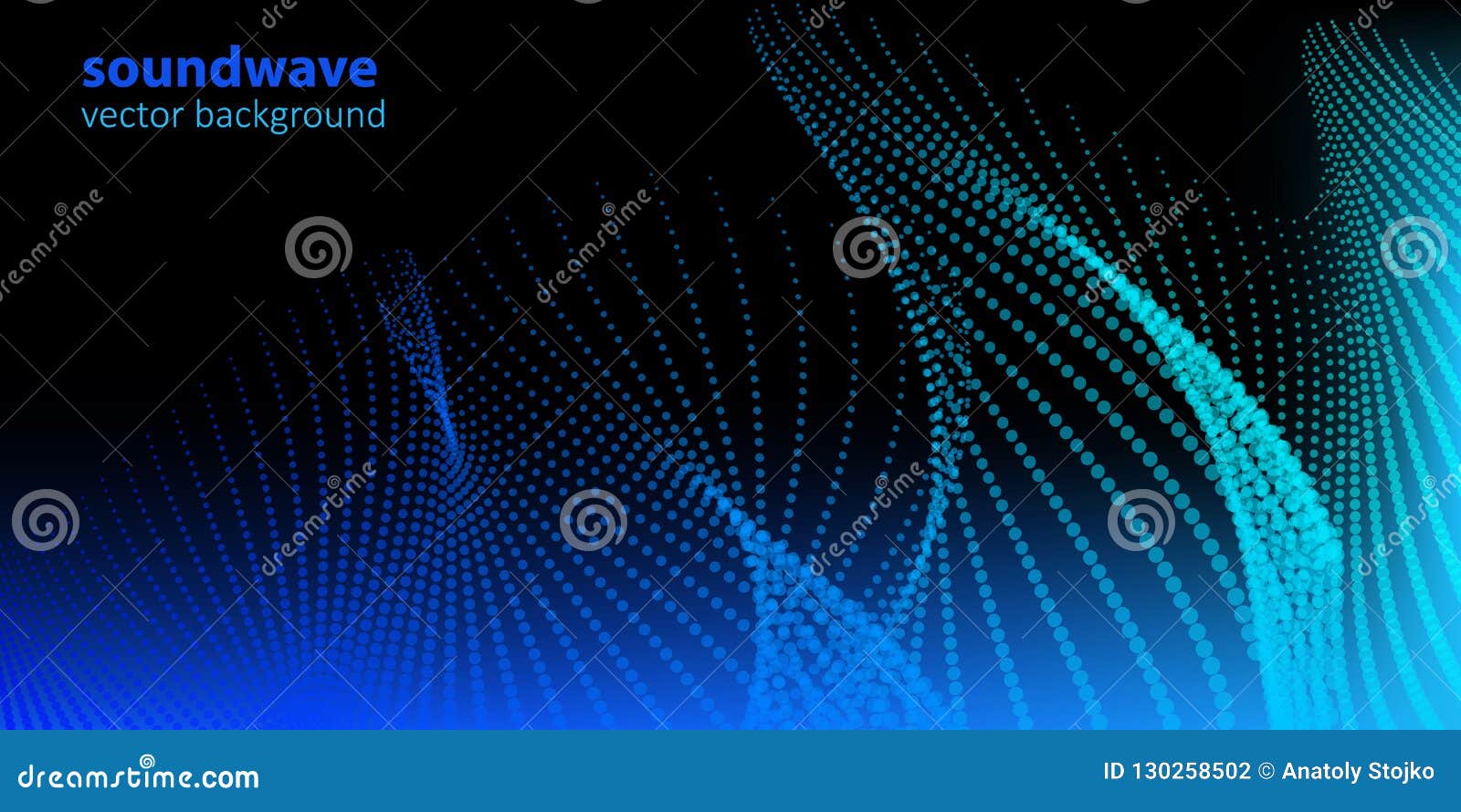 Abstract Sound Wave Gradient Dots. Vector Background. Stock Vector ...