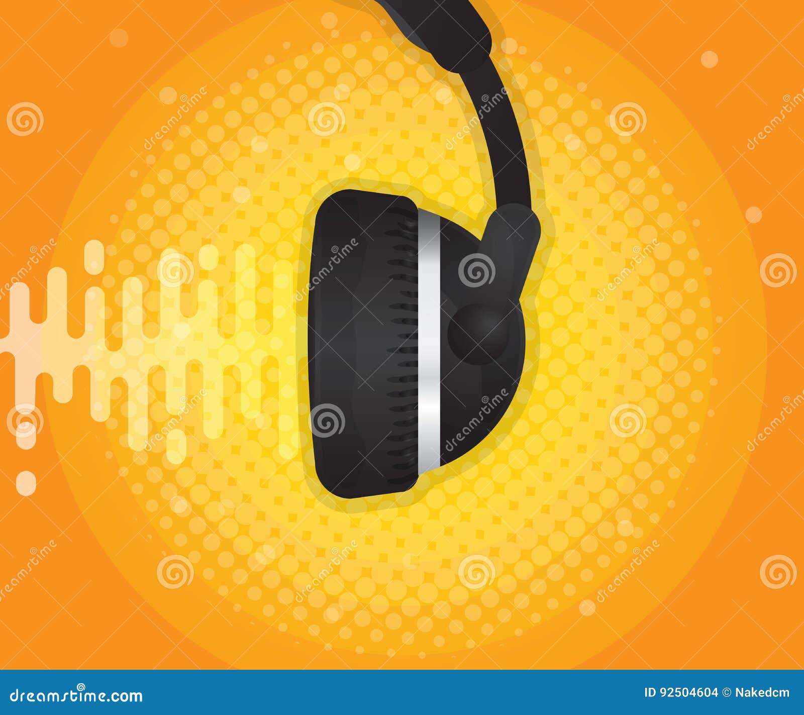 Stereo Headphone Abstract Musical Background Stock Illustrations – 612 ...