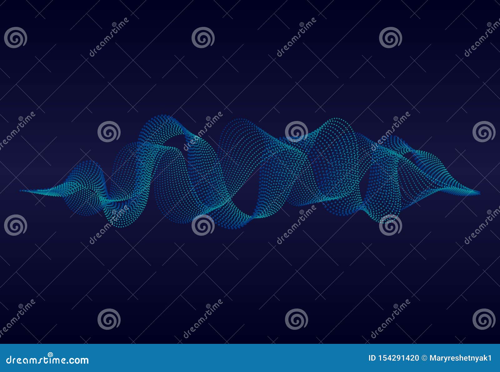 Abstract Sound Wave of Music with Wavy Particles.Digital Soundwave on ...