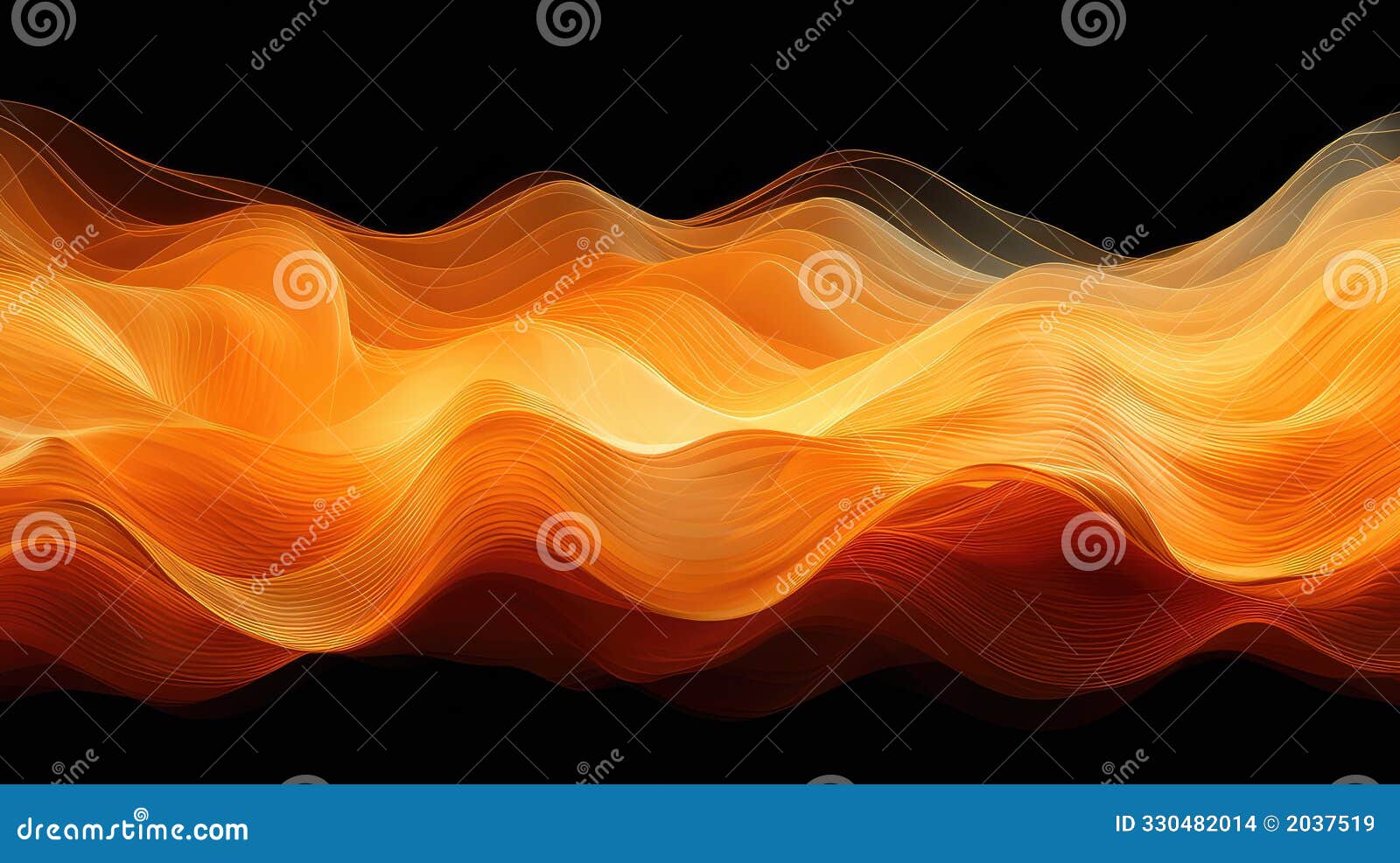Abstract sound wave orange stock illustration. Illustration of modern ...