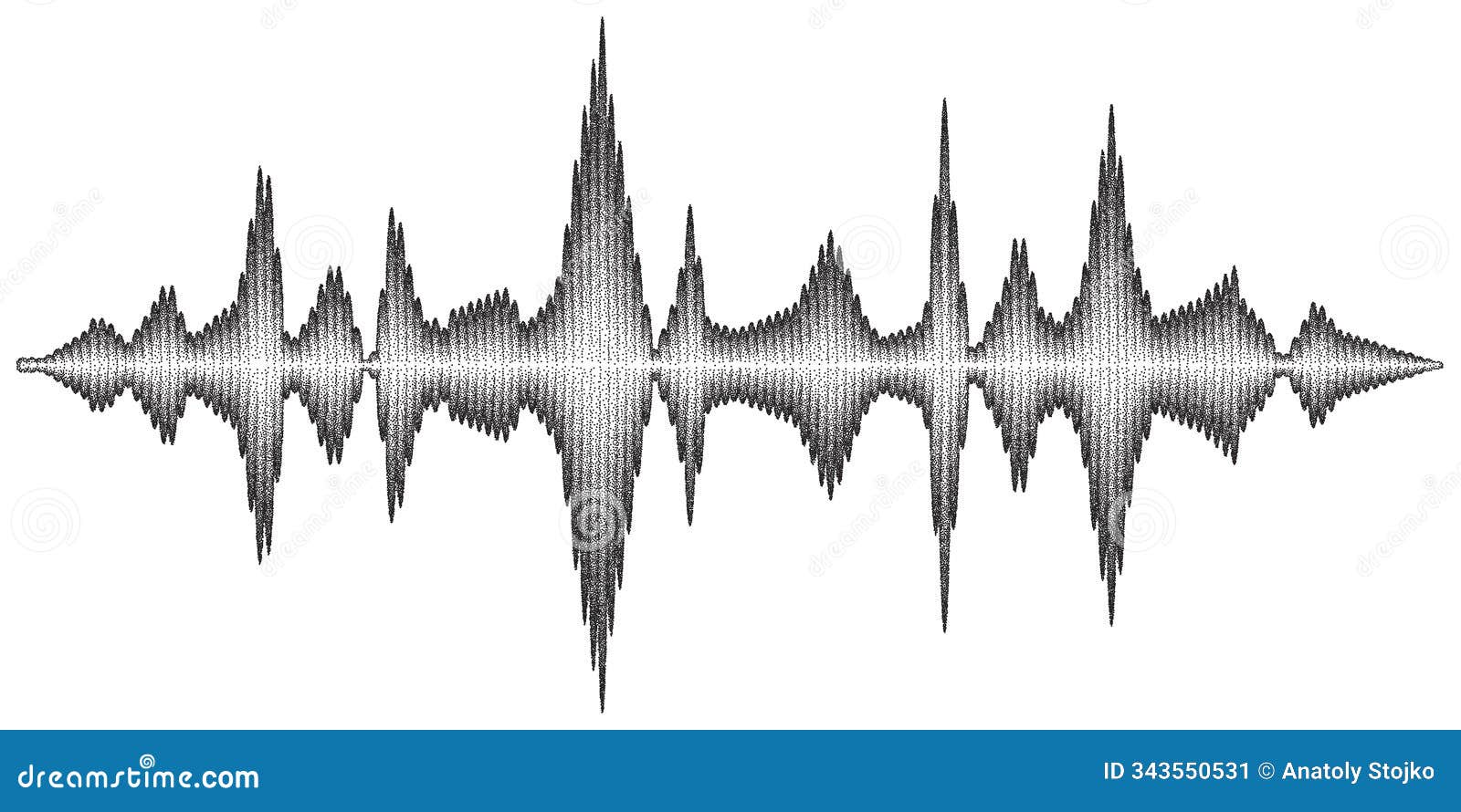 Abstract Sound Waves Columns Stylized from Dots. Equalizer Visual ...