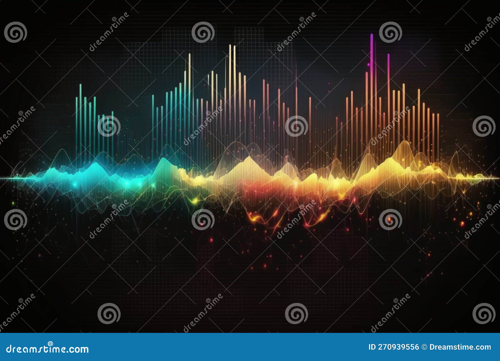 Abstract Sound Waves. Frequency Audio Waveform, Music Wave HUD ...