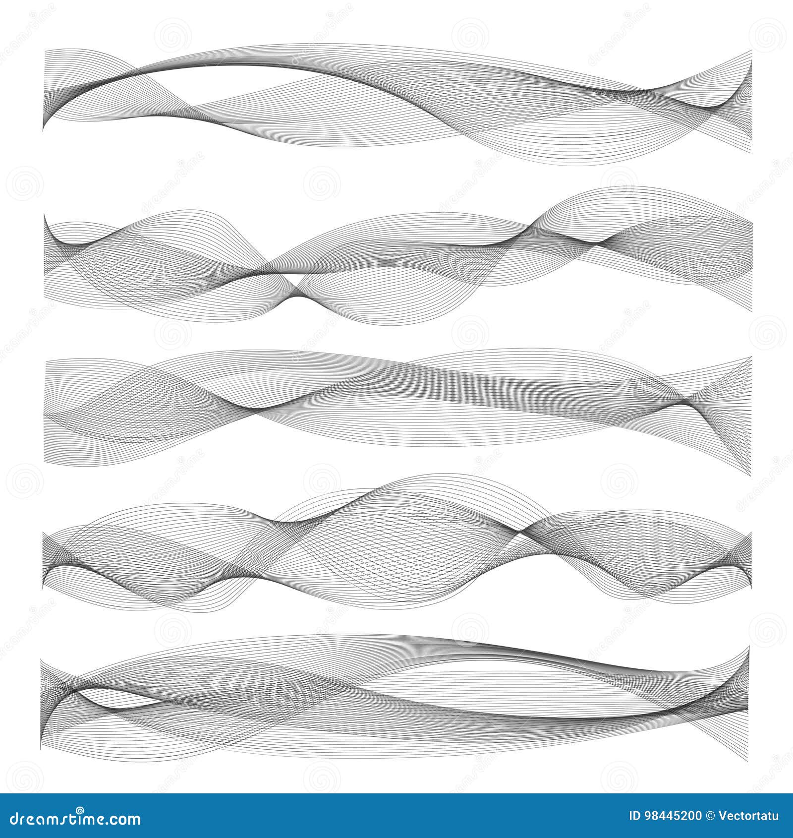 Abstract sound waves stock vector. Illustration of shape - 98445200