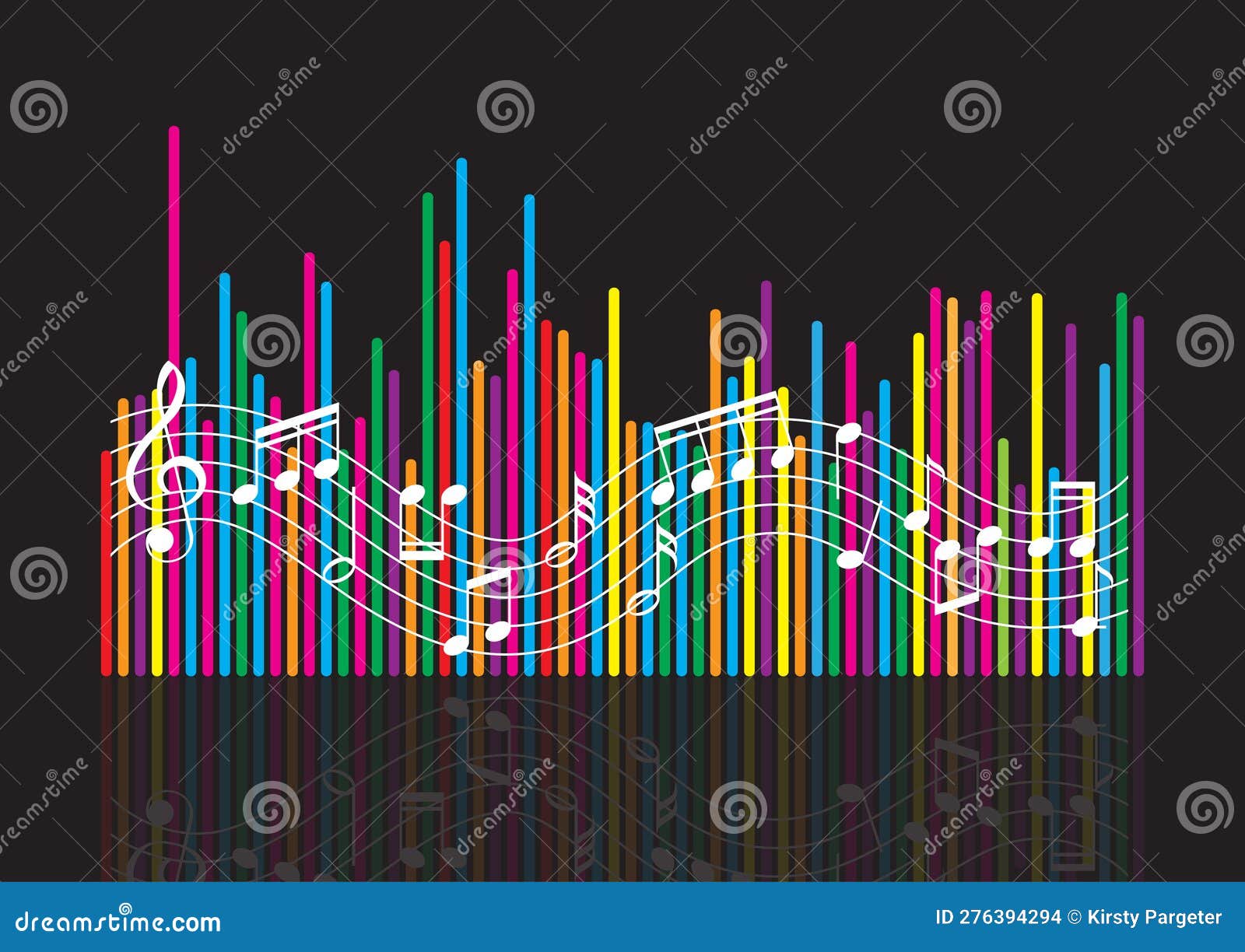 Soundwaves Background Means DJ Singer Or Instruments Royalty-Free Stock ...
