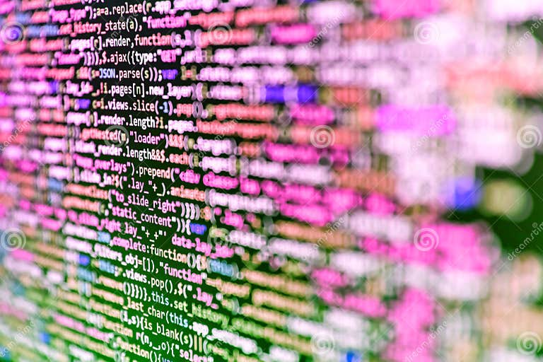 Abstract Source Code Background. Computer Program Preview. Code of Javascript Language on White ...