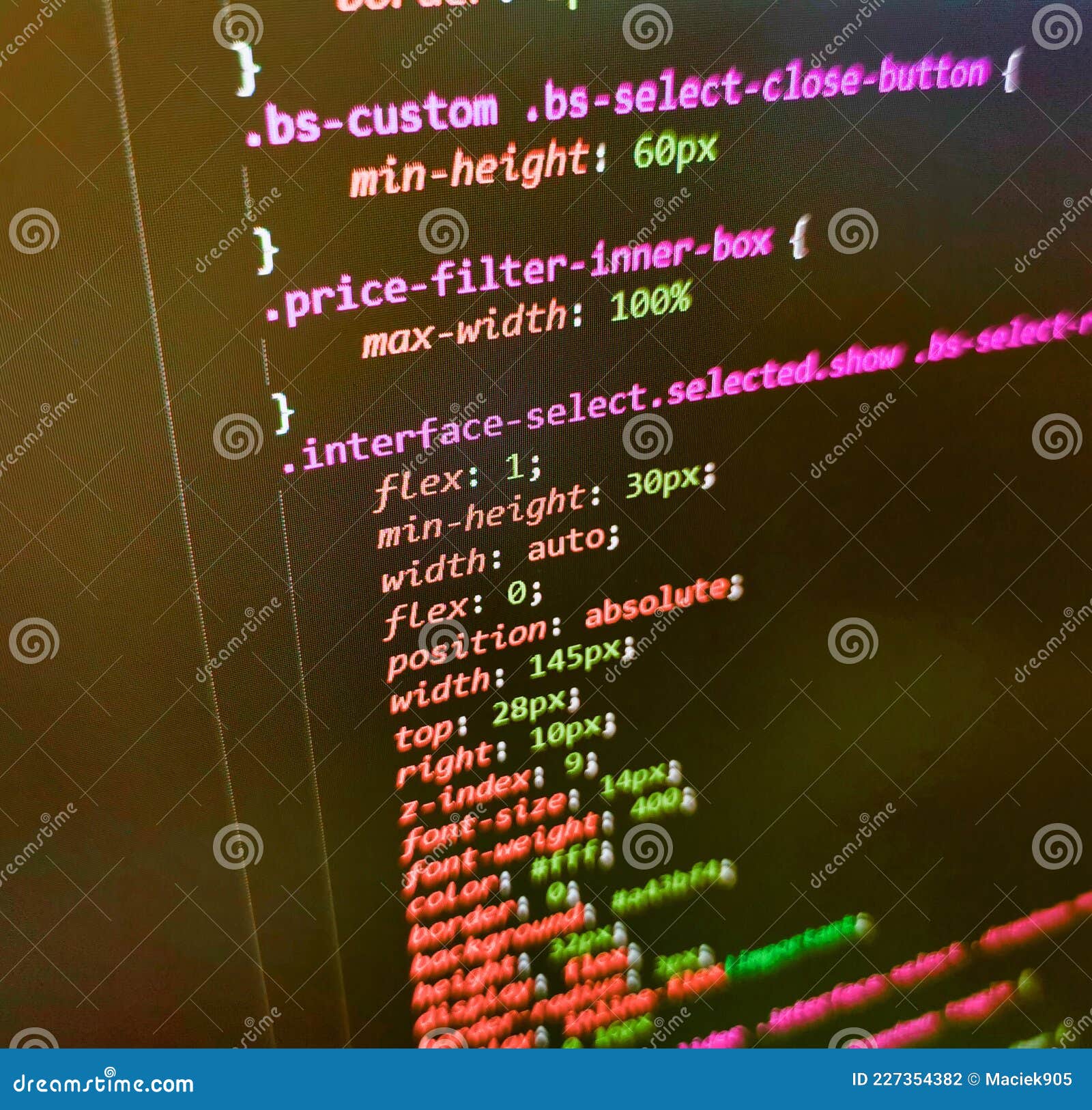 Abstract Source Code Background Monitor Closeup Of Function Source Code Programming Code