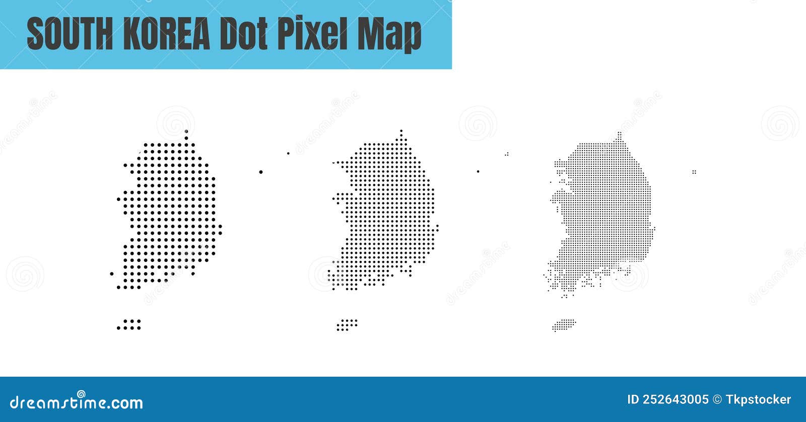 Abstract South Korea Map with Dot Pixel Spot Modern Concept Design ...