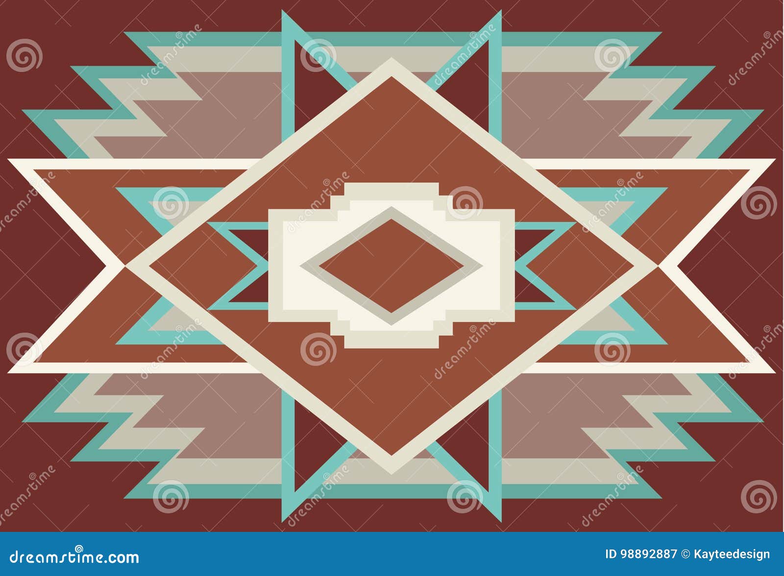 Abstract Southwest Native Background Red 1 Stock Vector - Illustration ...