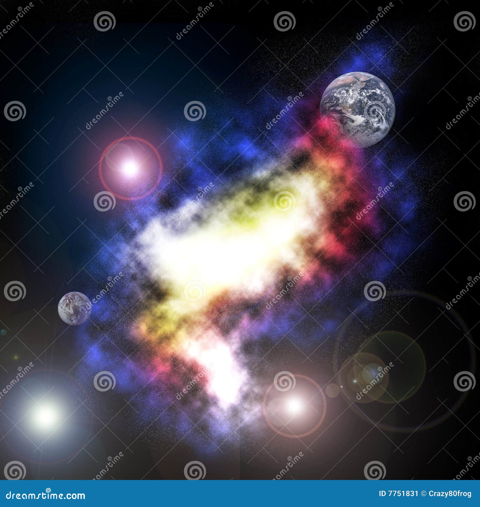 Abstract space background stock illustration. Illustration of blue ...
