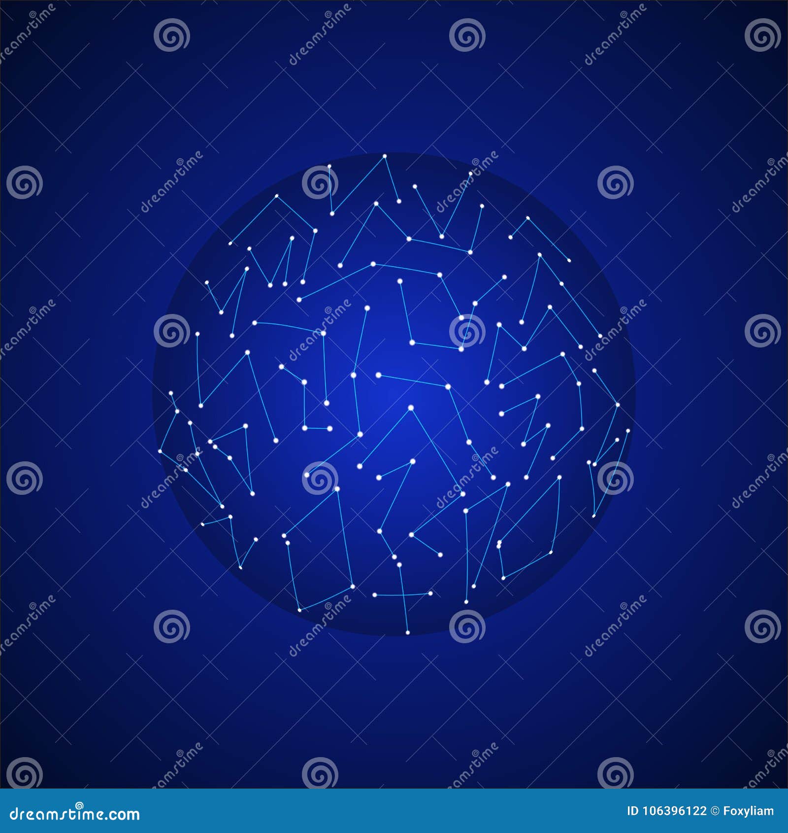 Abstract Space Background with Constellations Stock Vector ...