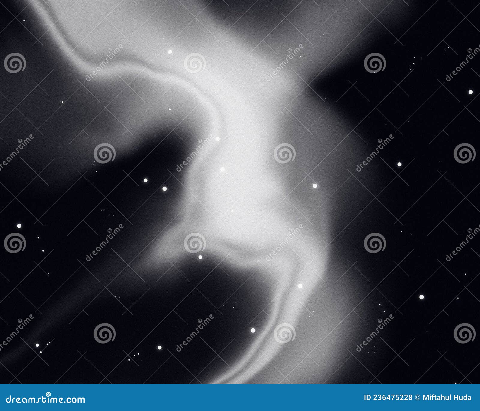 Abstract Space Background with Grainy and Starry White Decorations ...